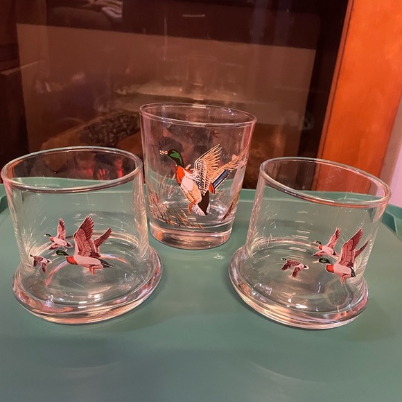 Avon | Dining | Vintage Avon Mallard Duck Lowball Glasses 2and A Bonus ...